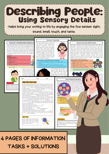 Descriptive Writing Lessons: Sensory Details & Vivid Language ...