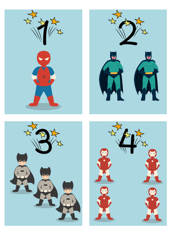 Superhero Number Cards to 20 | Teaching Resources