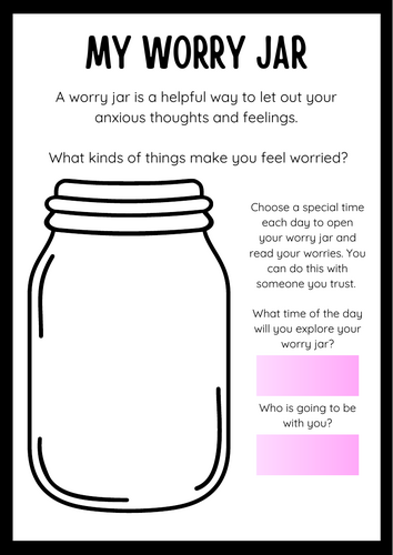 My Worry Jar Resource - Children's mental wellbeing resource | Teaching ...