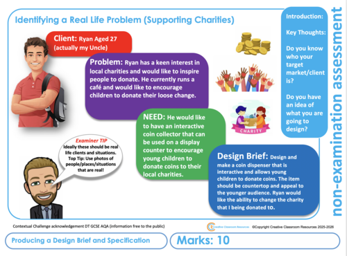 *NEW* GCSE DT NEA AQA Guide to Section B – Design Brief/Client Needs ...