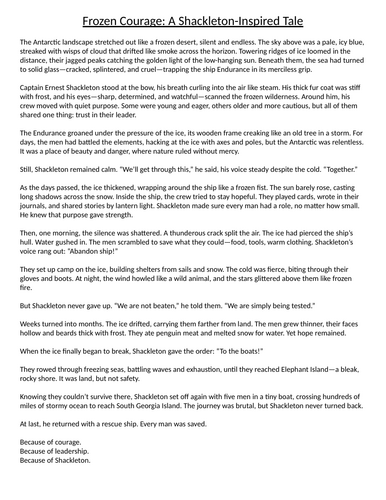 Y6 Ice Trap Narrative Unit | Teaching Resources