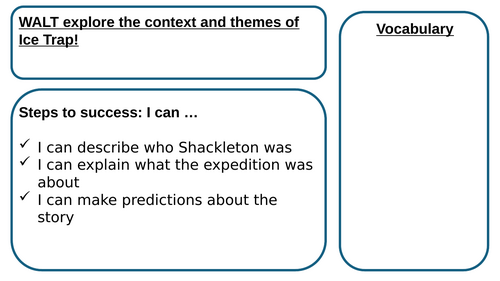 Y6 Ice Trap Narrative Unit | Teaching Resources