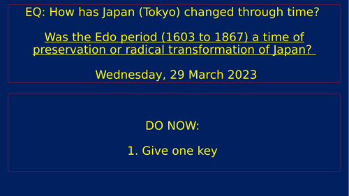 Japan through time: Change and Continuity Enquiry | Teaching Resources