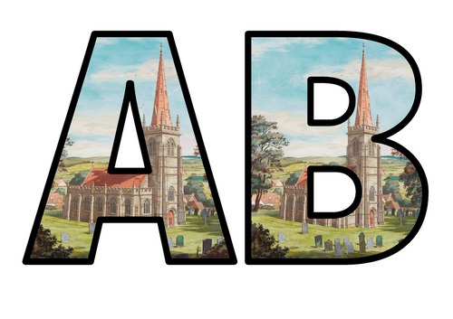Church Beauty RE Beautiful Lettering Set Display Title Letters Numbers ...