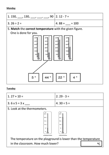Year 2 Morning Maths Starters (39 weeks) | Teaching Resources