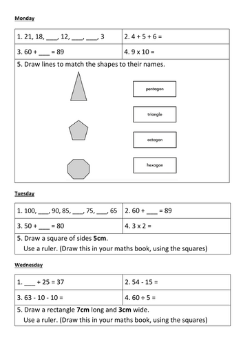 Year 2 Morning Maths Starters (39 weeks) | Teaching Resources