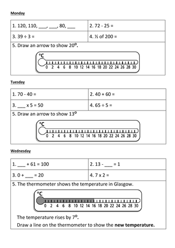 Year 2 Morning Maths Starters (39 weeks) | Teaching Resources