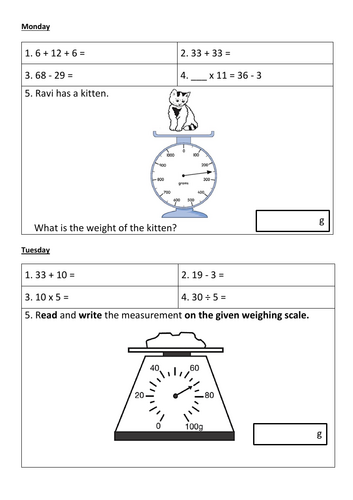 Year 2 Morning Maths Starters (39 weeks) | Teaching Resources