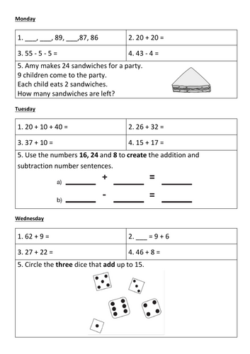 Year 2 Morning Maths Starters (39 weeks) | Teaching Resources
