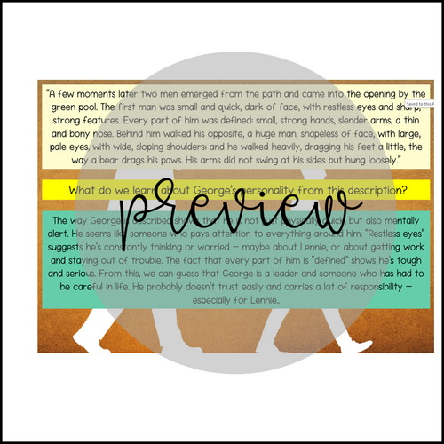 George and Lennie Introduction – Of Mice and Men Chapter 1 Character ...