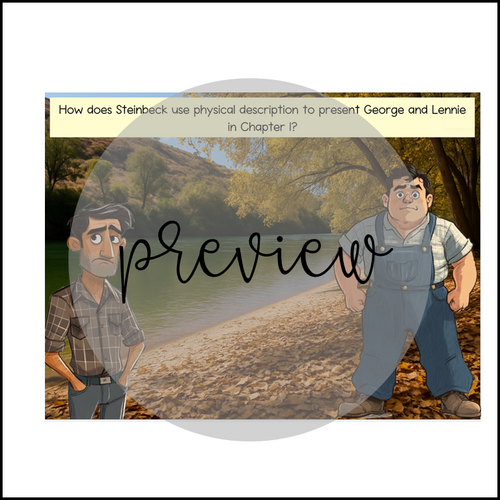 George and Lennie Introduction – Of Mice and Men Chapter 1 Character ...