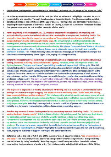 Exemplar GCSE Essays - 'An Inspector Calls' - G7+ | Teaching Resources