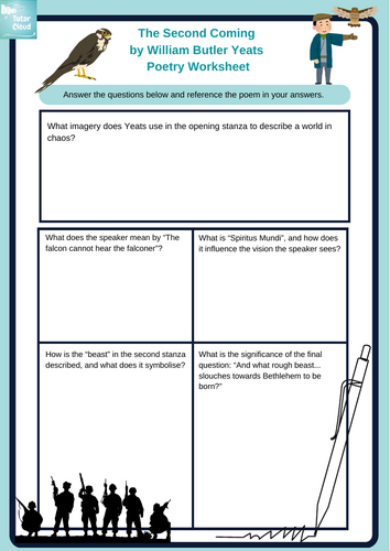 William Butler Yeats Poetry Worksheets Bundle | Teaching Resources