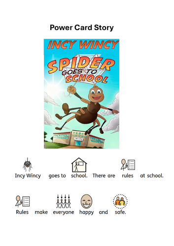 Incy wincy spider social story | Teaching Resources