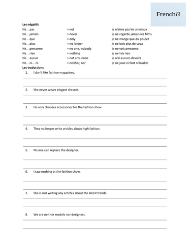 Discover French through Fashion and Magazines | Teaching Resources