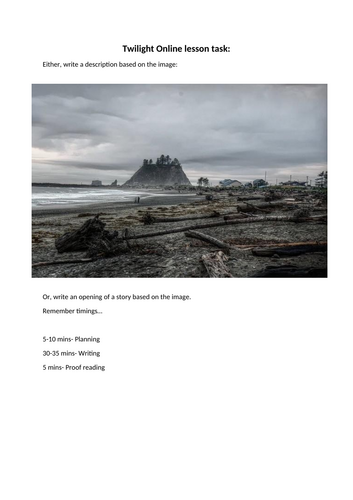 Twilight Writing sheet | Teaching Resources