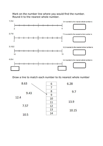 Year 5 Rounding to the Nearest Whole Number – Differentiated Worksheets ...