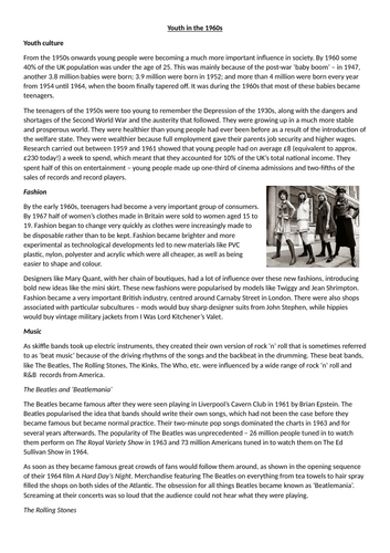 Lesson 9 - How far did changes in 1960s society affect women and youth ...