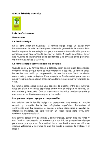 Complete Study Guide - El otro árbol de Guernica by Luis de Castresana ...