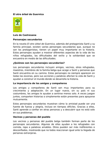 Complete Study Guide - El otro árbol de Guernica by Luis de Castresana ...