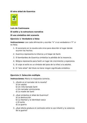 Complete Study Guide - El otro árbol de Guernica by Luis de Castresana ...