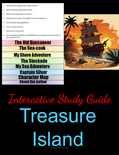 Treasure Island: Flip book Study Guide | Teaching Resources