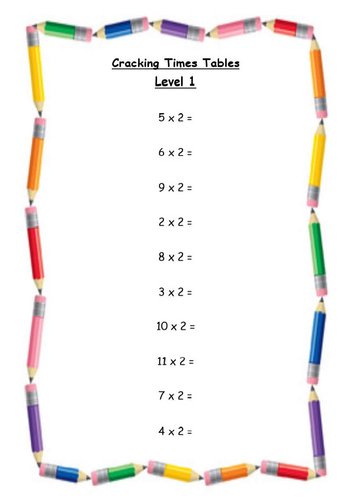 Cracking Times Tables - Levels 1, 2 and 3 (DISCOUNTED PRICE) | Teaching ...