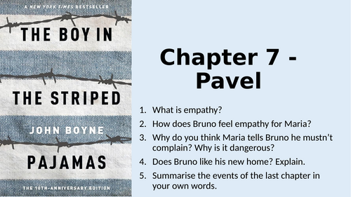 Boy in the Striped Pajamas - Chapter 7 - Pavel | Teaching Resources