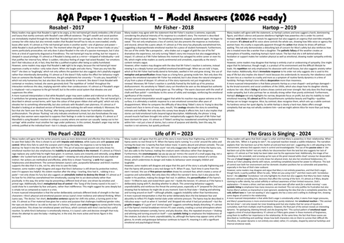 Paper 1 Question 4 Model Answers (2026 ready) | Teaching Resources