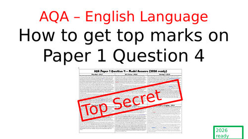 Paper 1 Question 4 Model Answers (2026 ready) | Teaching Resources