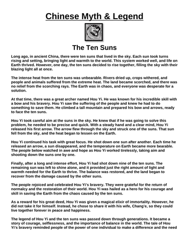 Chinese Mythology Unit Assignment Bundle (26 Articles w/Questions ...