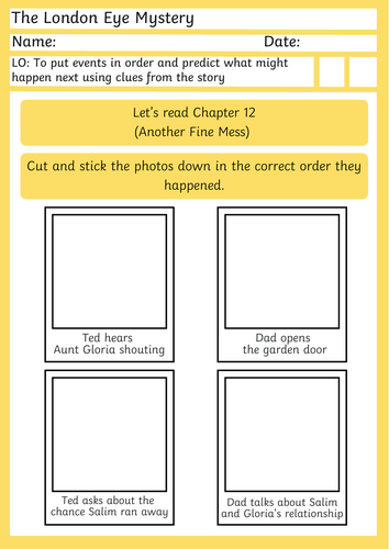 The London Eye Mystery - Chapter 1 - 29 | Teaching Resources