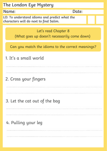 The London Eye Mystery - Chapter 1 - 29 | Teaching Resources