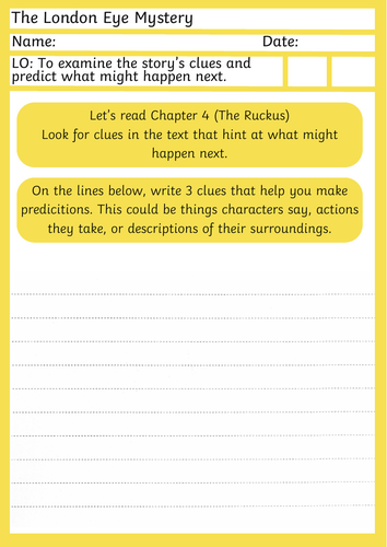 The London Eye Mystery - Chapter 1 - 29 | Teaching Resources