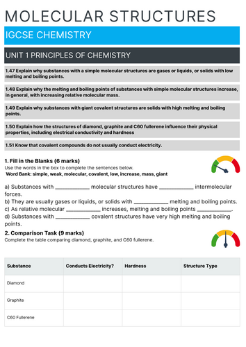Simple and Giant Covalent Structures - P2 - Lesson and Worksheet - Unit ...
