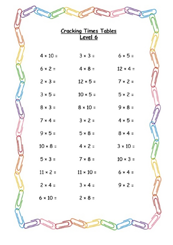 Cracking Times Tables - Levels 4, 5 and 6 (DISCOUNTED PRICE) | Teaching ...