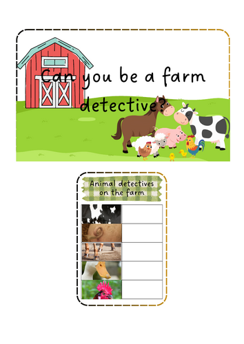Farm Animals -Detectives | Teaching Resources