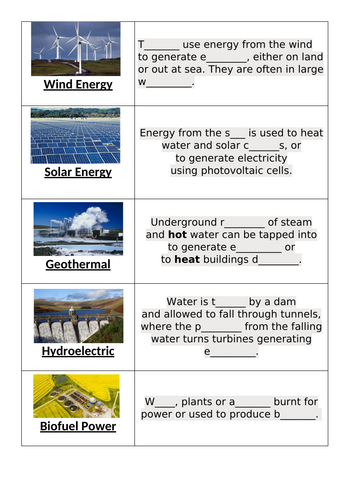 Y9 Energy: Renewable energy | Teaching Resources