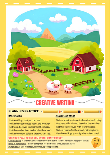 Creative Writing - Planning Worksheets | Teaching Resources
