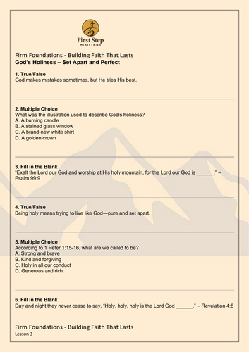 Firm Foundations - Unit 1 - Who IS God? | Teaching Resources