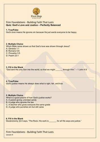 Firm Foundations - Unit 1 - Who IS God? | Teaching Resources