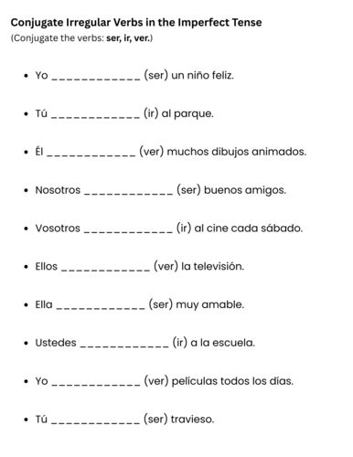 GCSE Spanish Grammar Booster: The Imperfect Tense | Teaching Resources