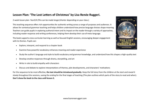 The Lost Letters of Christmas Book- Literacy/English Plan and ...