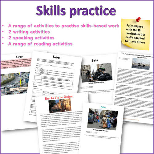 IB Ab Initio French Partage de la Planete | Teaching Resources
