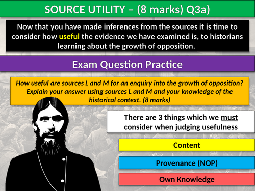 GCSE Edexcel 9–1 Russia 1917–41 – L2 Opposition Groups & Source Q | No ...