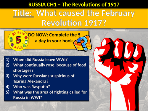 GCSE History Edexcel 9–1: Russia L4 – Causes of the February Revolution ...