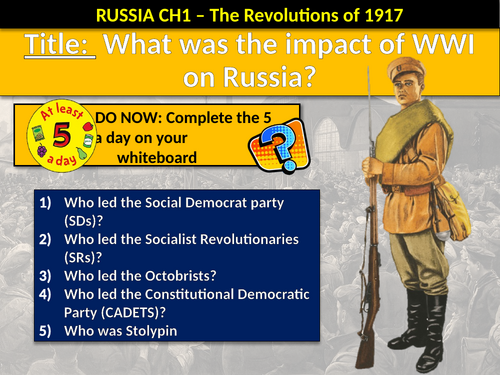 Edexcel GCSE 9–1 History: Russia 1917–41 Key Topic 1 Full Lesson Bundle ...