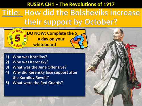 Edexcel GCSE 9–1 History: Russia 1917–41 Key Topic 1 Full Lesson Bundle ...