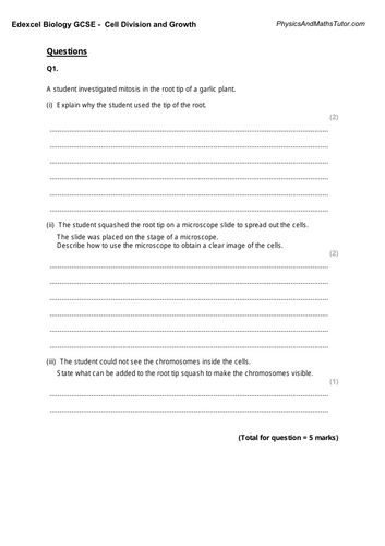 Edexcel - GCSE Biology: Plants and Animal Cells | Teaching Resources