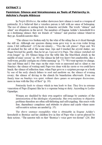 Purple Hibiscus - Full Scheme | Teaching Resources